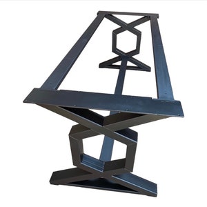 The Hexagon Steel Table Base, Super Heavy Duty Set of 2 Legs With 3 ...