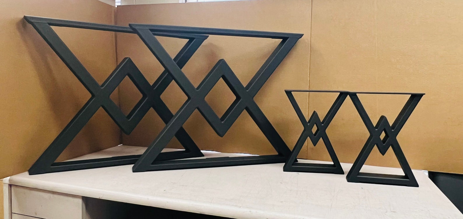 The Diamond Set Diamond Dining Table and Coffee Table Steel | Etsy