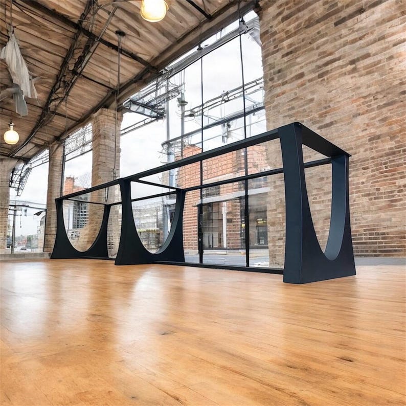 Industrial Oval Steel Conference Table Base | Heavy Duty Metal Legs - Etsy
