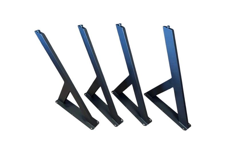 Set of 4 Steel Y-style 28" Tall Metal Dining Table Legs - Black Powder ...