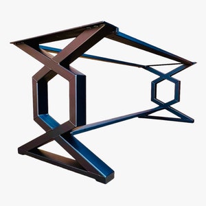 The Hexagon Steel Table Base, Super Heavy Duty Set of 2 Legs With 3 ...