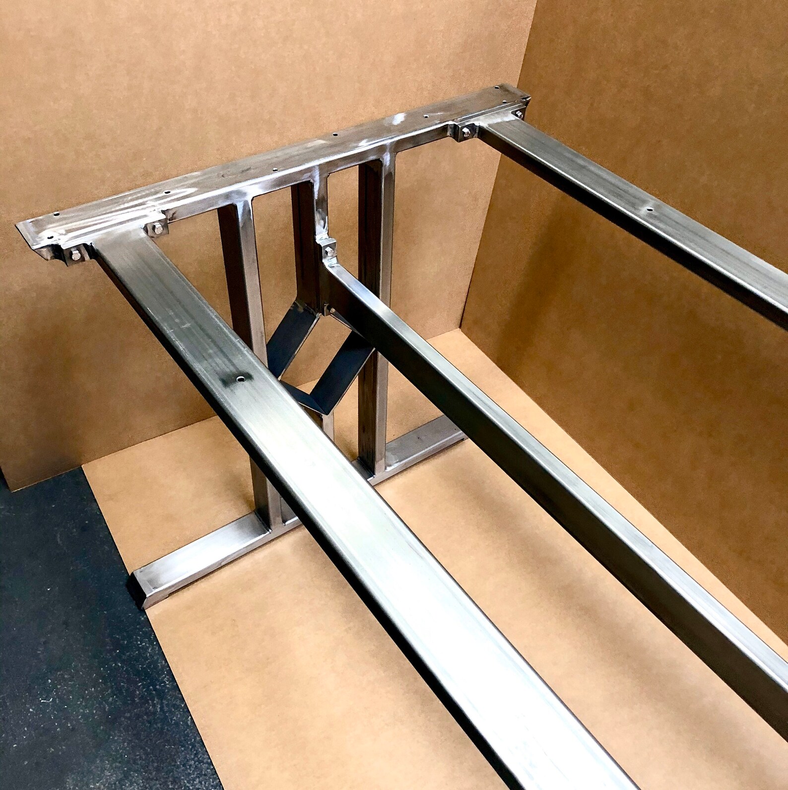 Design Dining Table Base Three Bars With Diamond Set of 2 | Etsy