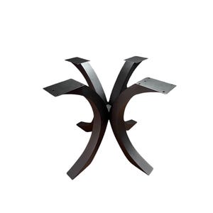 Handmade Steel Table Base: Modern Design, Matte Black Powder Coat ...