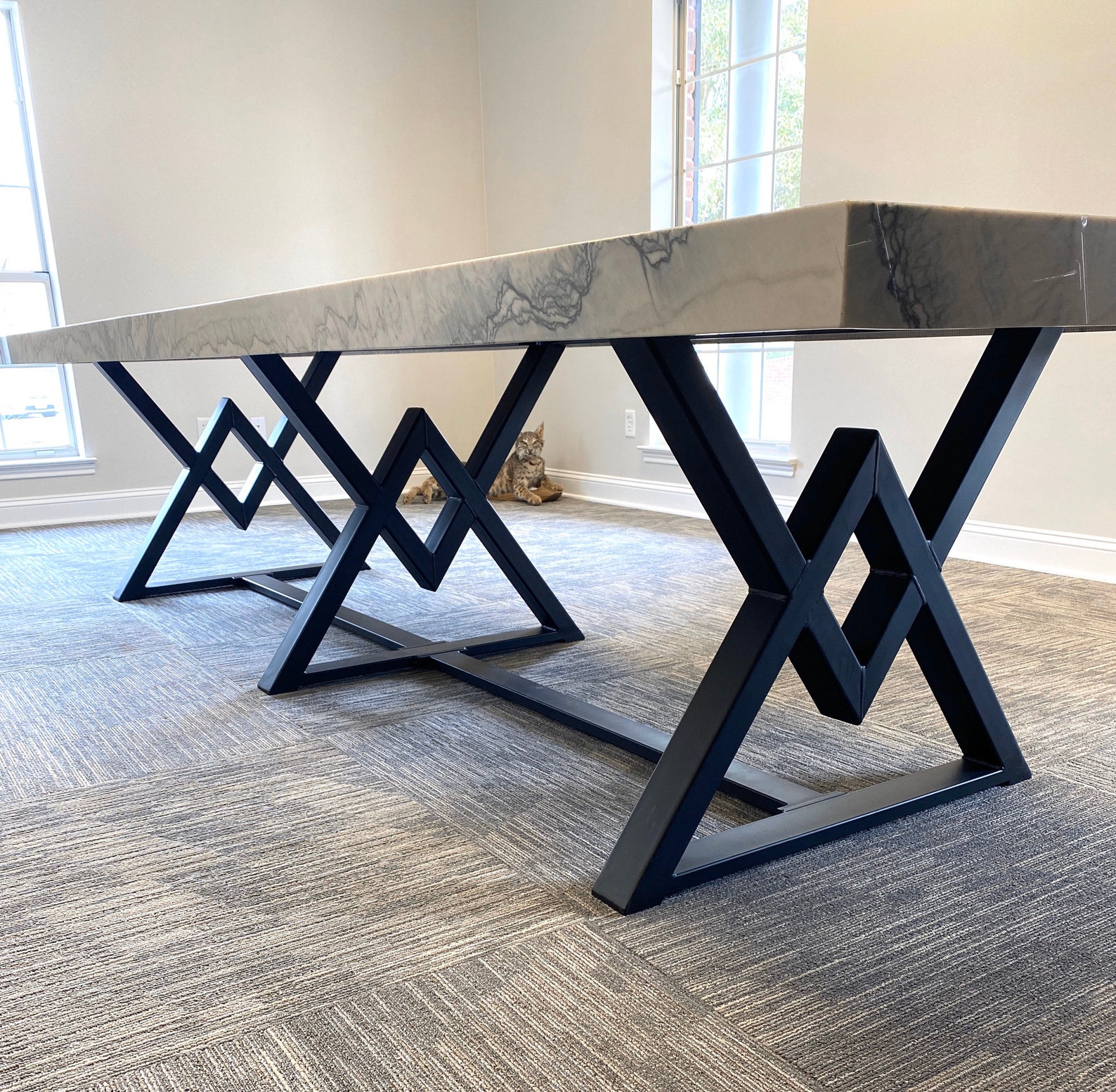 The Diamond Conference Table Base 3 Legs With 6 Braces - Etsy
