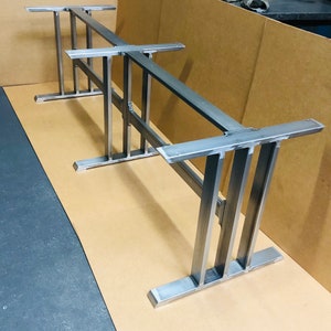 Conference Table Base, Heavy Duty Steel Table Base, Set of 3 Legs and 4 ...