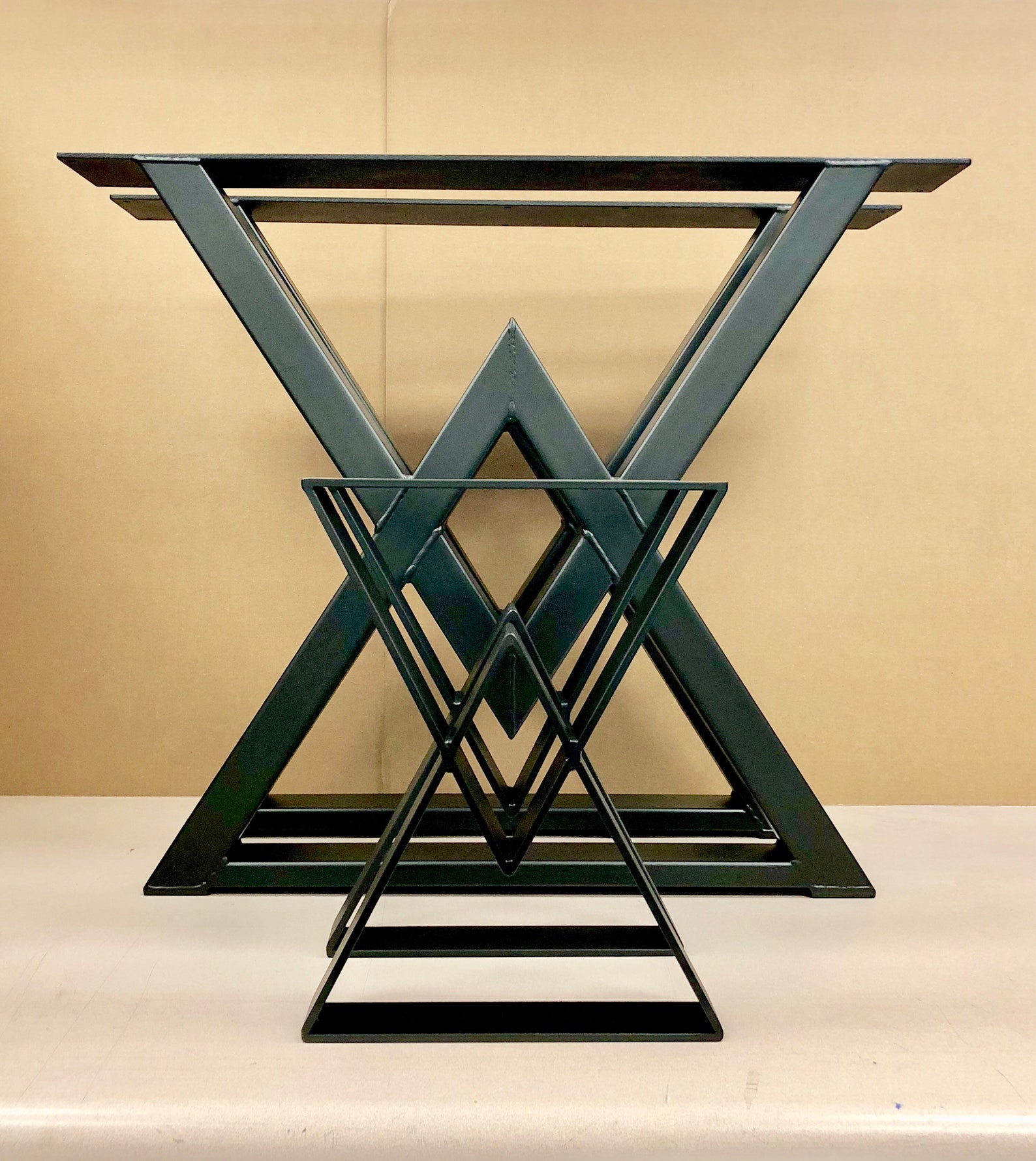 The Diamond Set Diamond Dining Table and Coffee Table Steel - Etsy