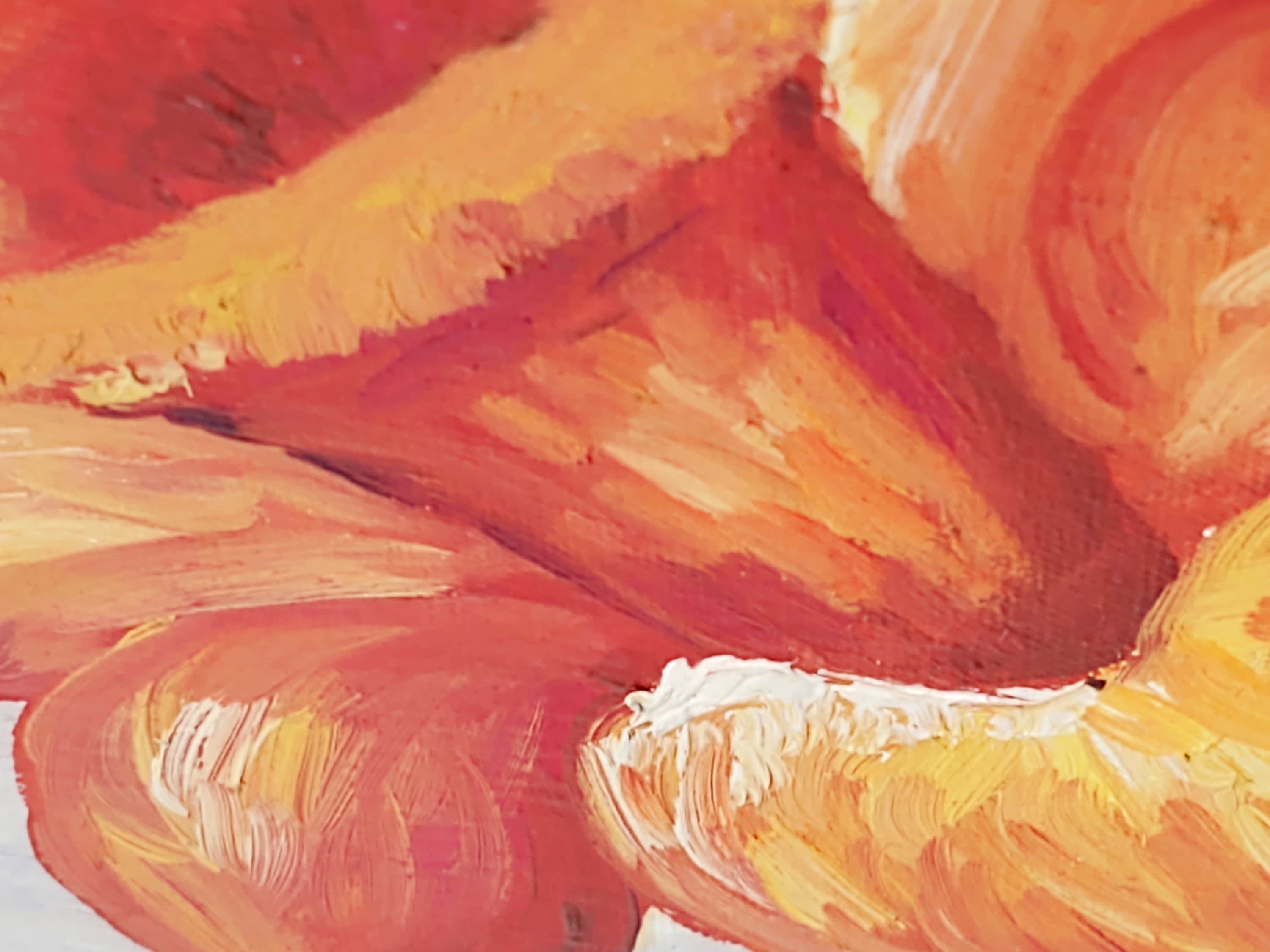 R. Wilcox Vintage Floral Still Life Oil Painting 36"x24" - Etsy