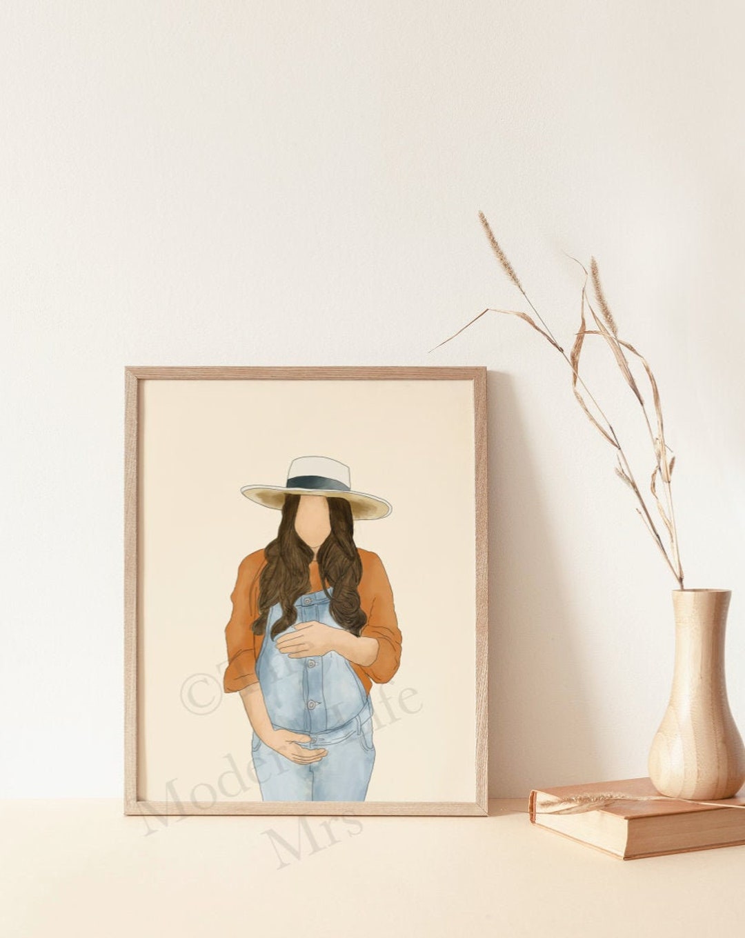 BOHO MATERNITY PRINTABLES (two) | Wall Art | Pregnancy Printable | Baby ...