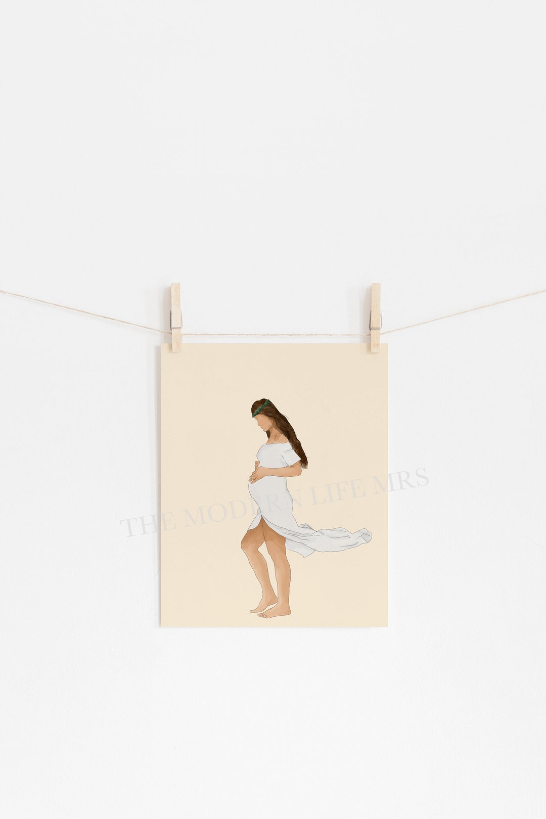 BOHO MATERNITY PRINTABLES (two) | Wall Art | Pregnancy Printable | Baby ...