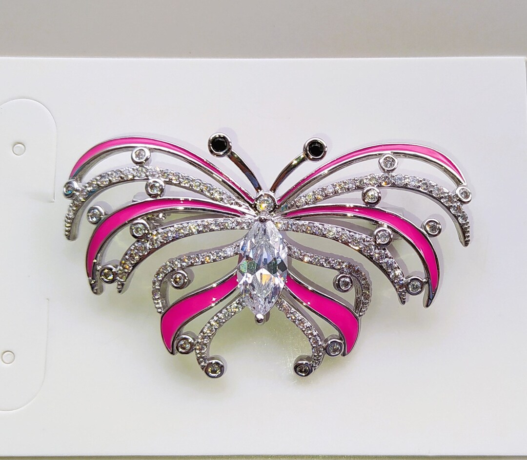 Butterfly Brooch, Pink Butterfly Pin Brooch - Etsy