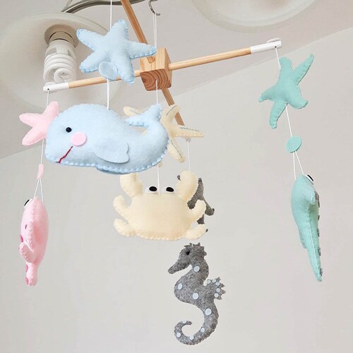 Jellyfish Baby Mobile Ocean Themed Crib Mobile Sea Creatures - Etsy