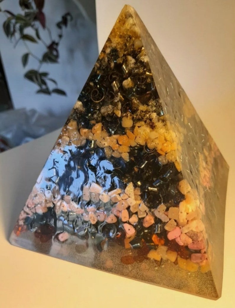 Life Force Generatortm, Large Pyramid With Crystals of the Sun - Etsy