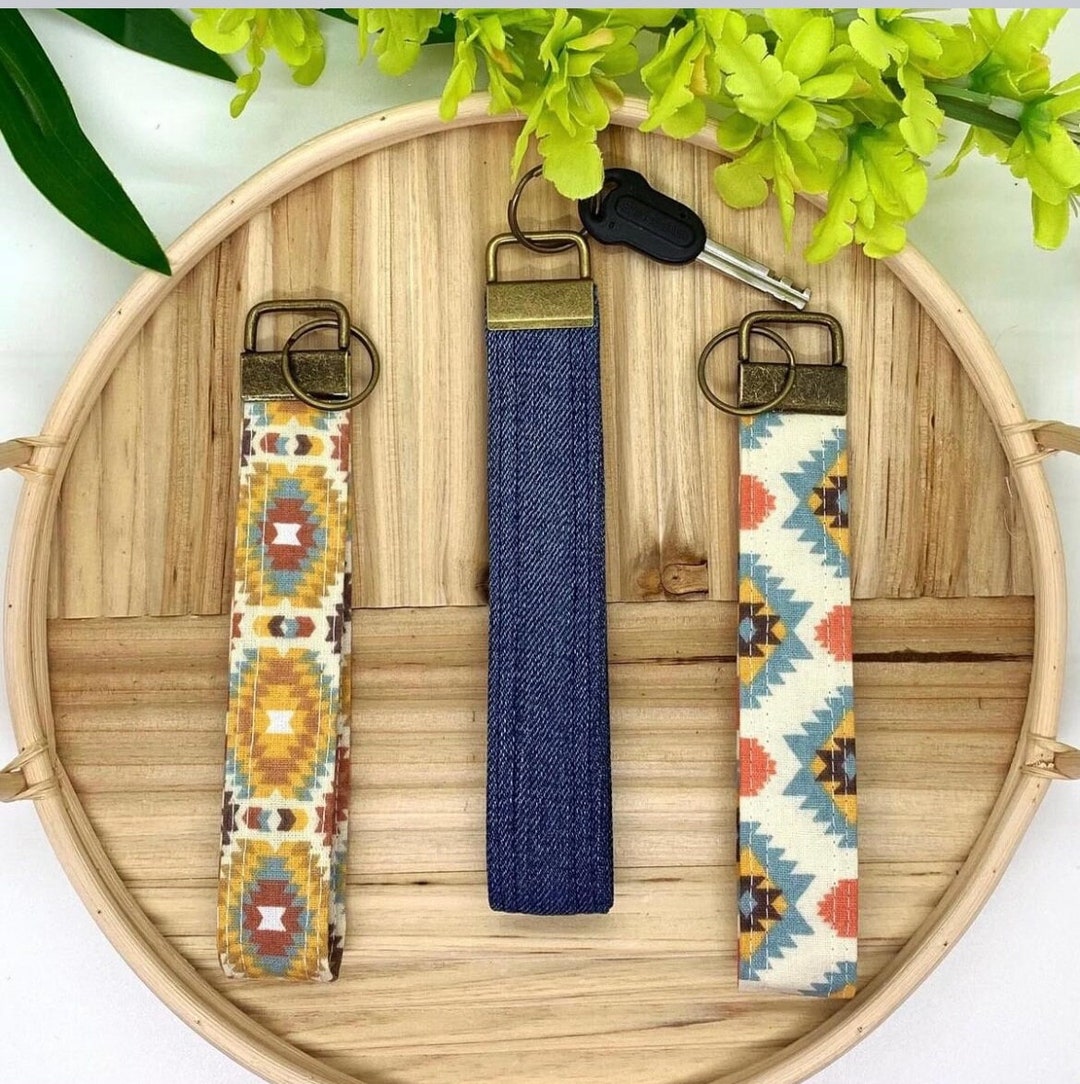 Native American Inspired Gift Western Prints Short Key Wristlet/unisex ...