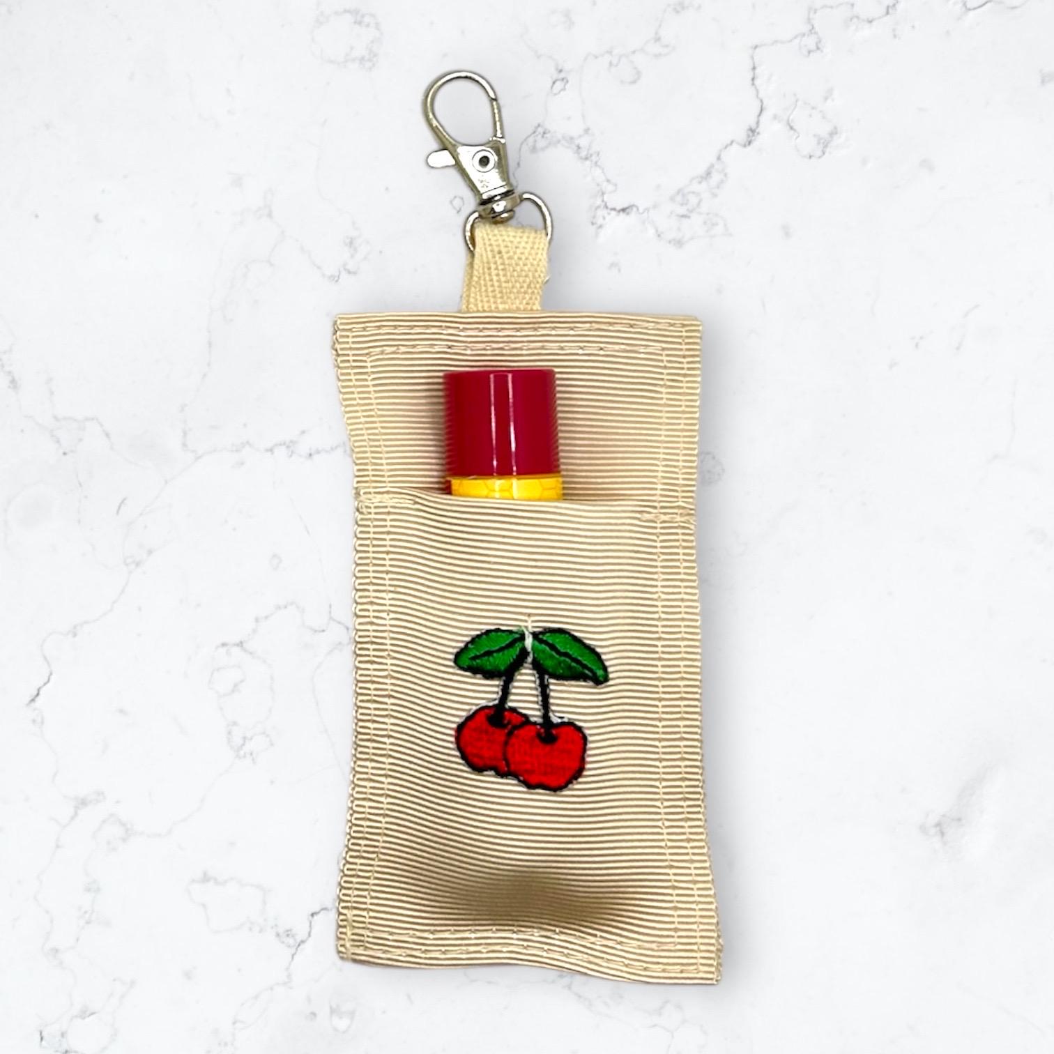 Handmade Chapstick Holder Keychain: Cotton Lip Balm Pouch - Etsy
