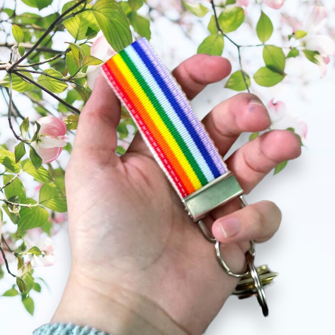 Gay Pride Souvenir Key Fob/pride Flag Key Holder/lgbtq Keychain/finger ...