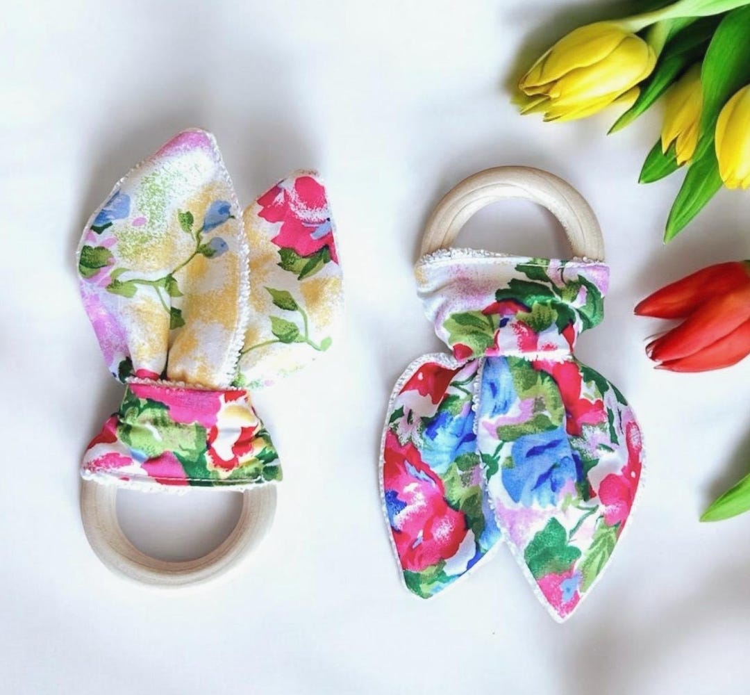 Grasping Baby Teether Toy /newborn Shower Sensory Gift Idea/natural ...