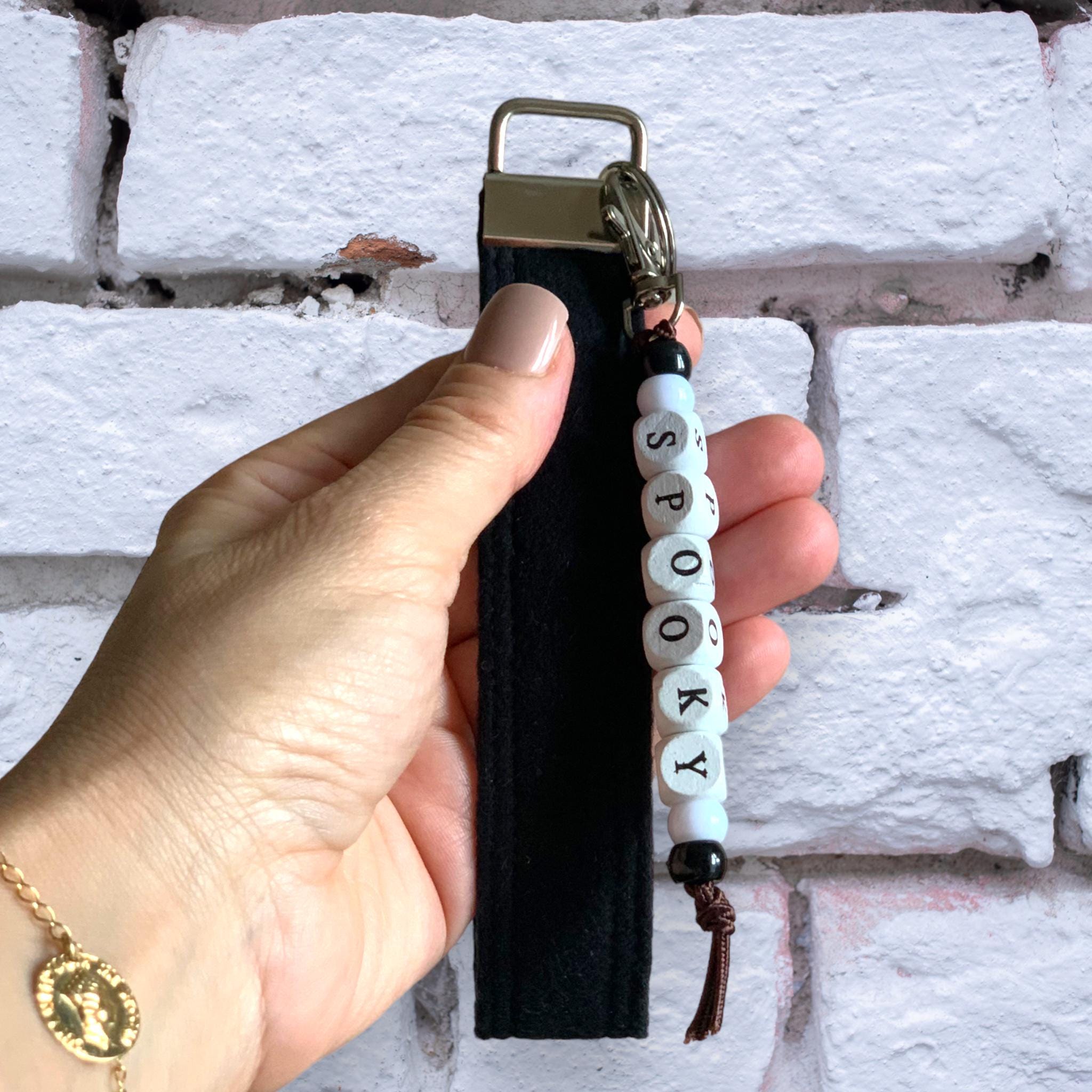 Ghosts Halloween Keychain With Beaded Witches Charms /handmade Key ...