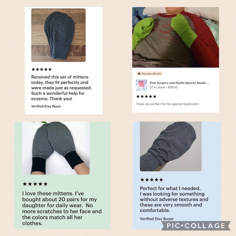 Custom Made Adults Sleep Mittens/organic Cotton Eczema Mittens/special ...