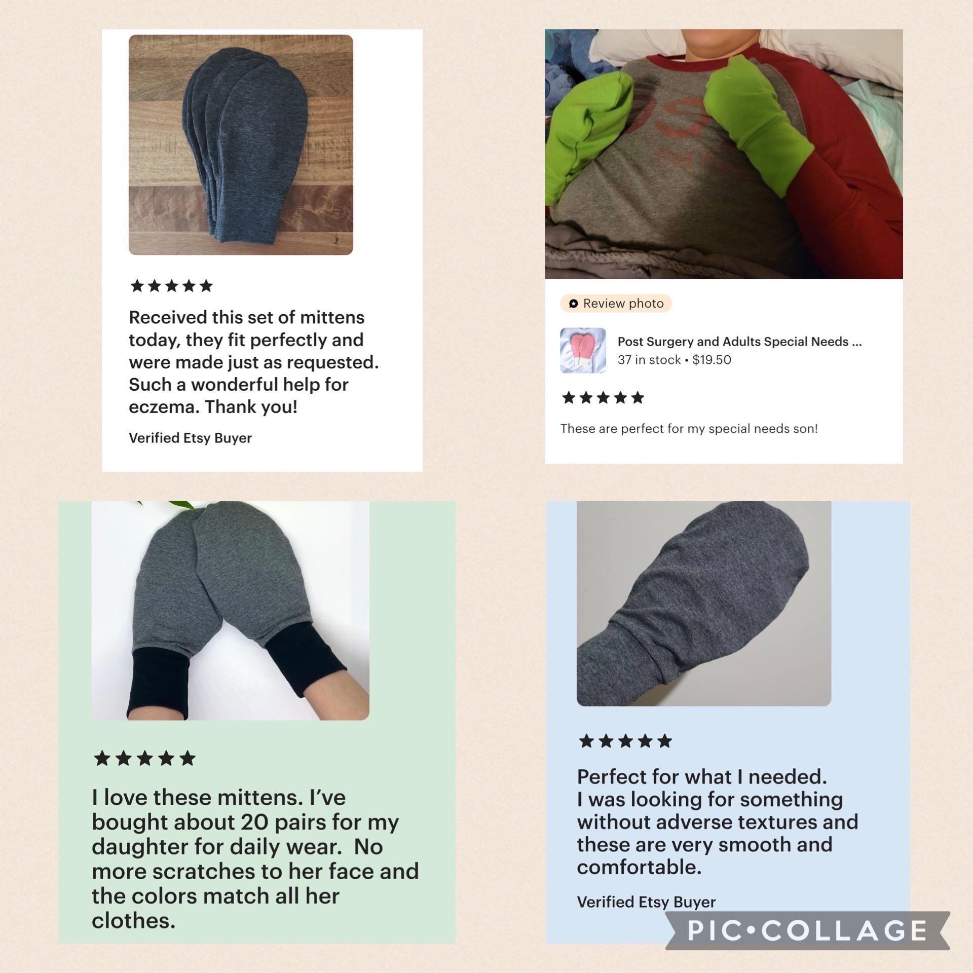 Custom Made Adults Sleep Mittens/organic Cotton Eczema Mittens/special ...