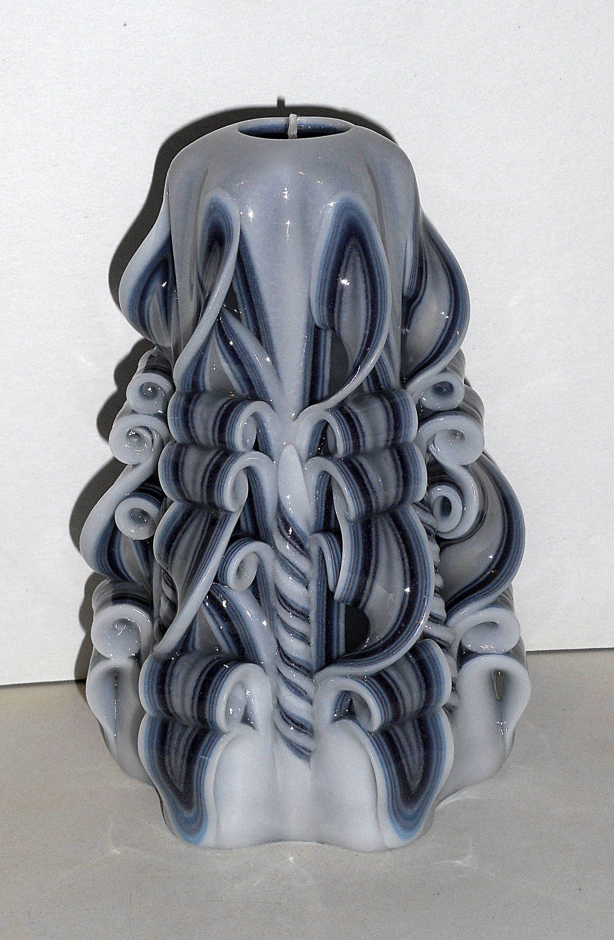 Unique Handmade Gift Candle, Hand Carved Candles, Purple Candle, 5 Inch ...