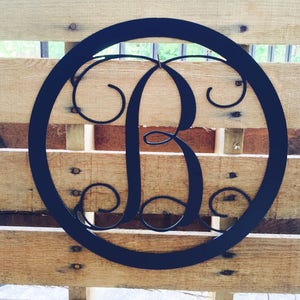 Metal Initial is a Circle - Etsy