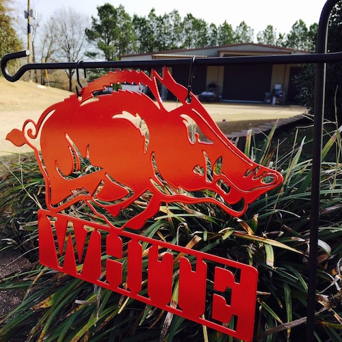 Metal Licensed Razorback Metal Flag W/name - Etsy