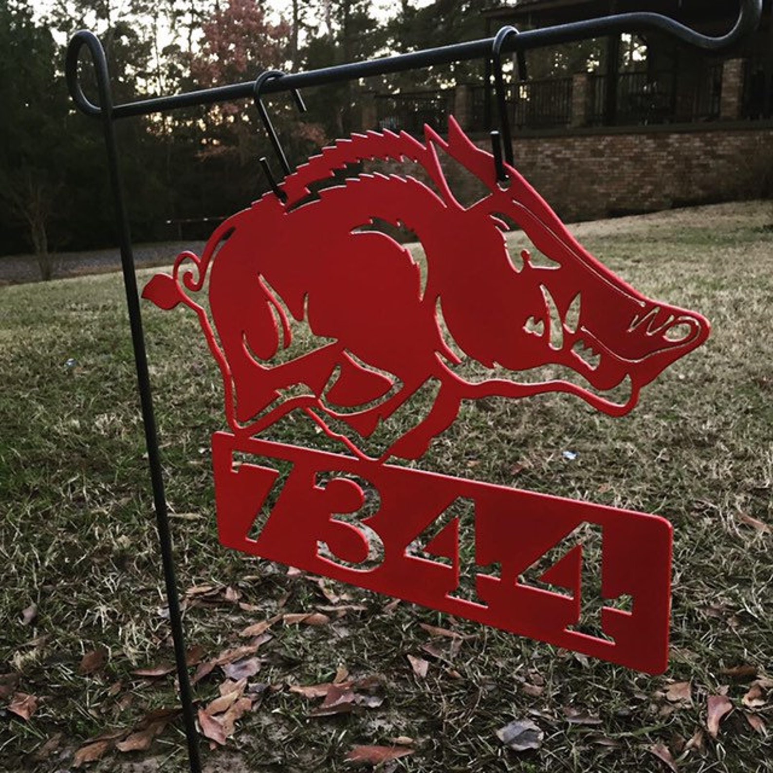 Metal Licensed Razorback Metal Flag W/address Number - Etsy
