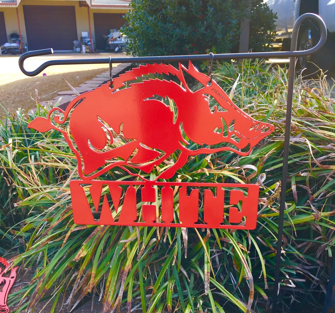 Metal Licensed Razorback Metal Flag W/name - Etsy