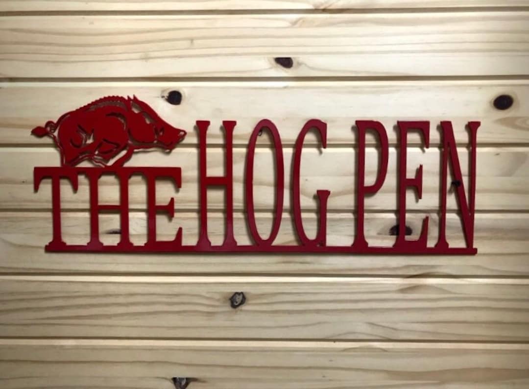 Licensed Metal Sign the Hog Pen or Name - Etsy
