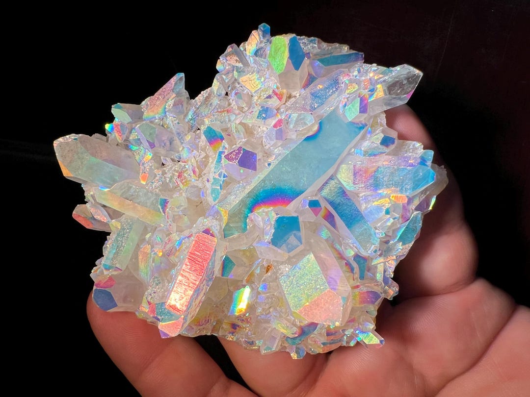 Fire Aura Quartz Cluster - Etsy