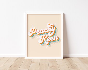 Peachy Keen Print - Etsy