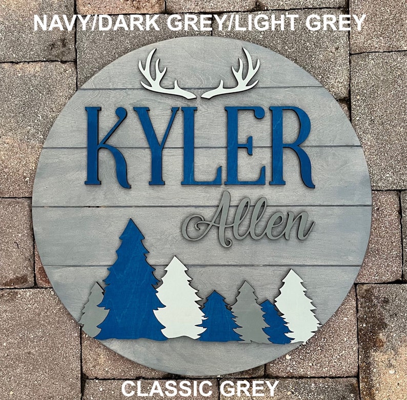 Nursery Name Sign Woodland Wood Name Sign Rustic Baby Name - Etsy