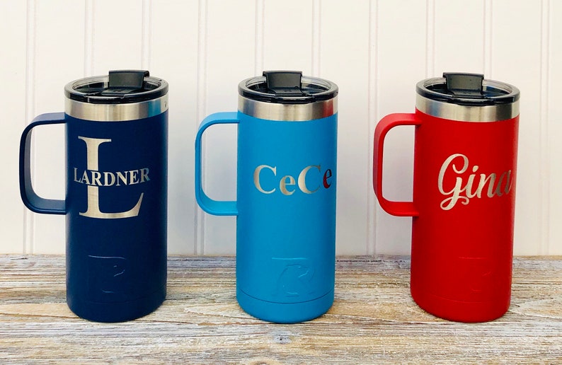 Personalized Coffee Cup, Monogram RTIC to Go Cup, Custom Coffee Mug ...
