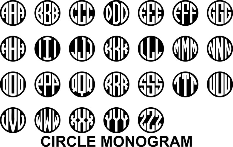 Personalized Circle Monogram Wood Wall Decor Custom Painted | Etsy