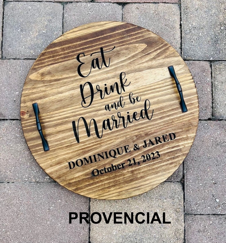 Eat Drink & Be Married Custom Tray, Tray With Handles, Charcuterie ...