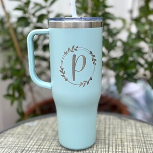 Large Personalized Cup With Handle, Monogram Water Bottle, Custom ...