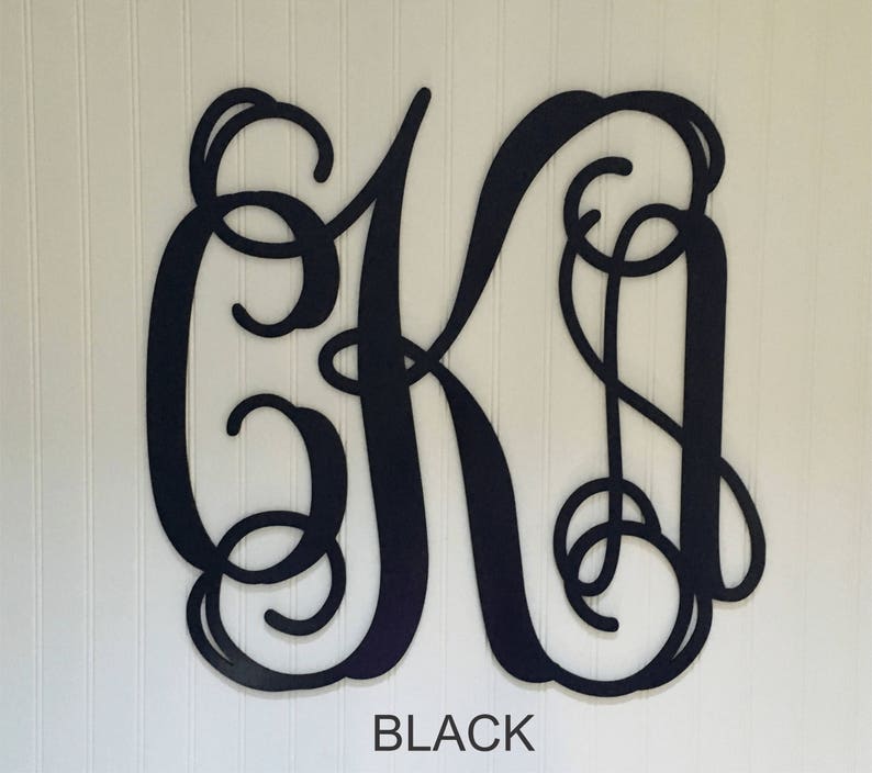 Monogram Wall Hanging Wooden Initials Custom 3 Letter | Etsy