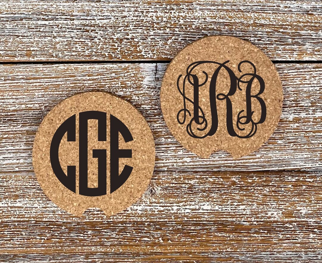 Personalized Car Coasters, Round Car Coasters, Customizable Cork Car ...