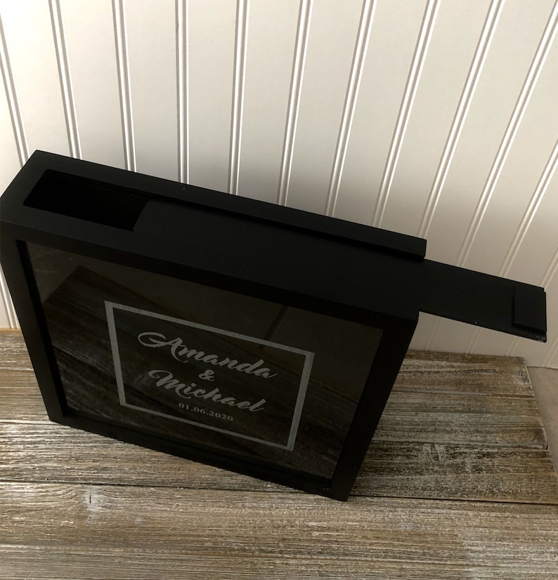 Personalized Wine Cork Shadow Box, Wedding, Engagement, Baby, Top ...