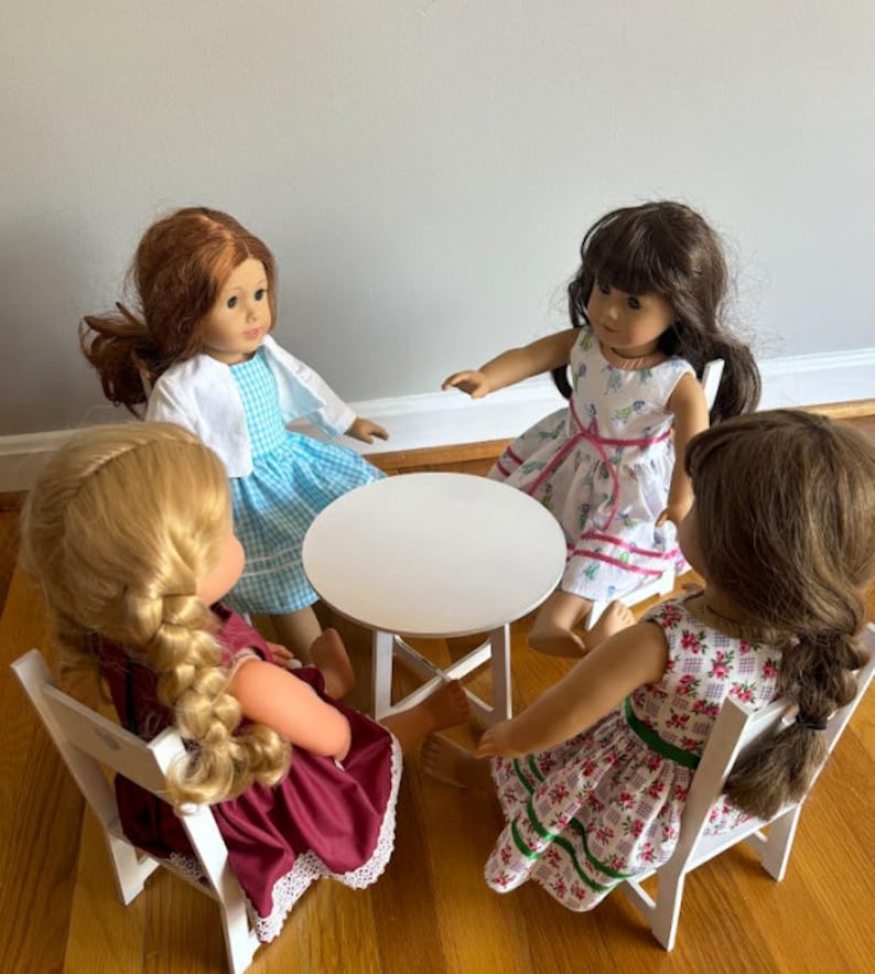 Build Your Own 18 Inch Doll Chairs and Table Kit - Laser Cut Wood to ...