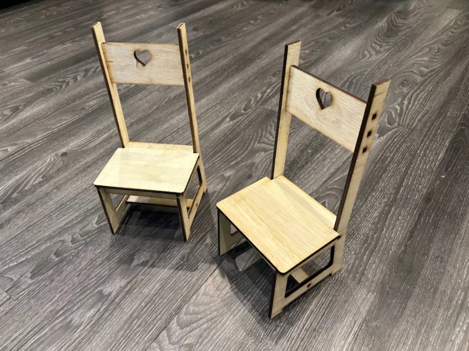 Build Your Own 18 Inch Doll Chairs Kit - Laser Cut Wood for 2 Chairs ...