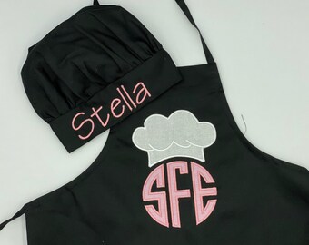 Personalized Child's Apron Embroidered Girls Cooking Set - Etsy