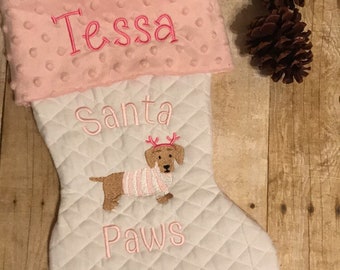 Dog Stocking Pink - Etsy