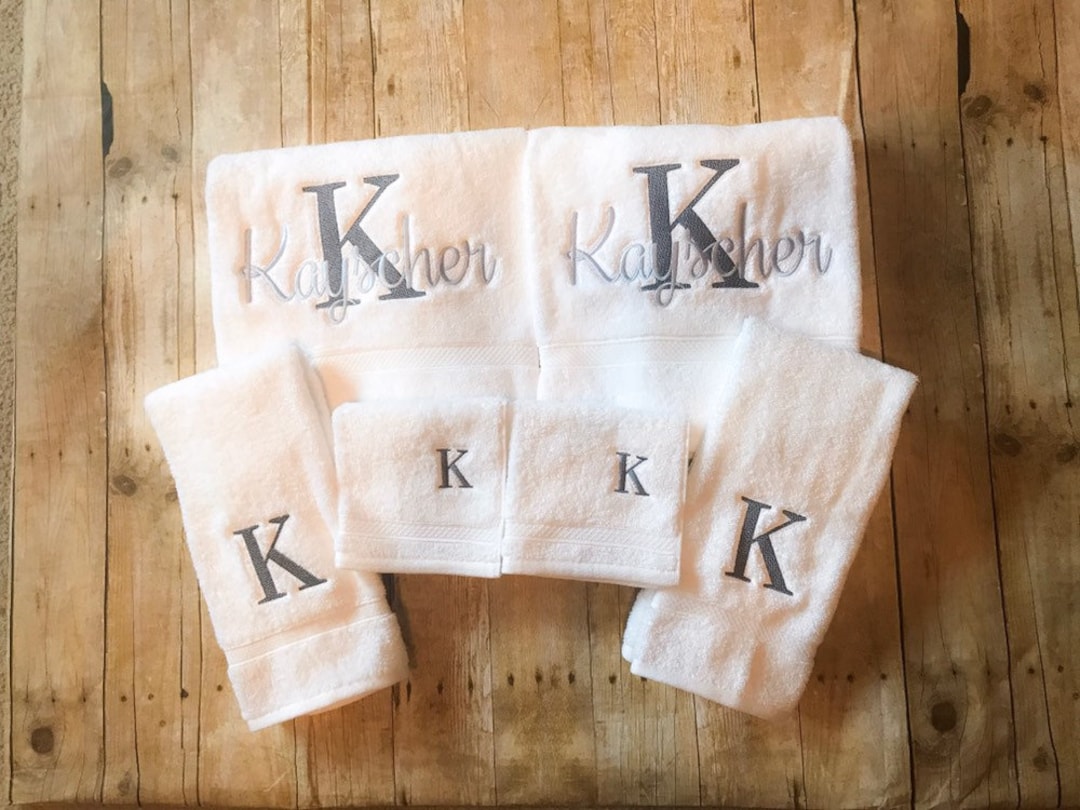 Personalized Wedding Gift, Monogrammed Wedding Towels, Customized ...