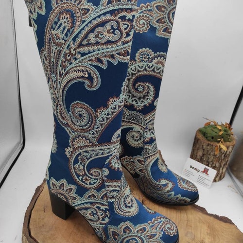 Harlequin STARDUST Star Platform Glitter Circus Boots | Etsy
