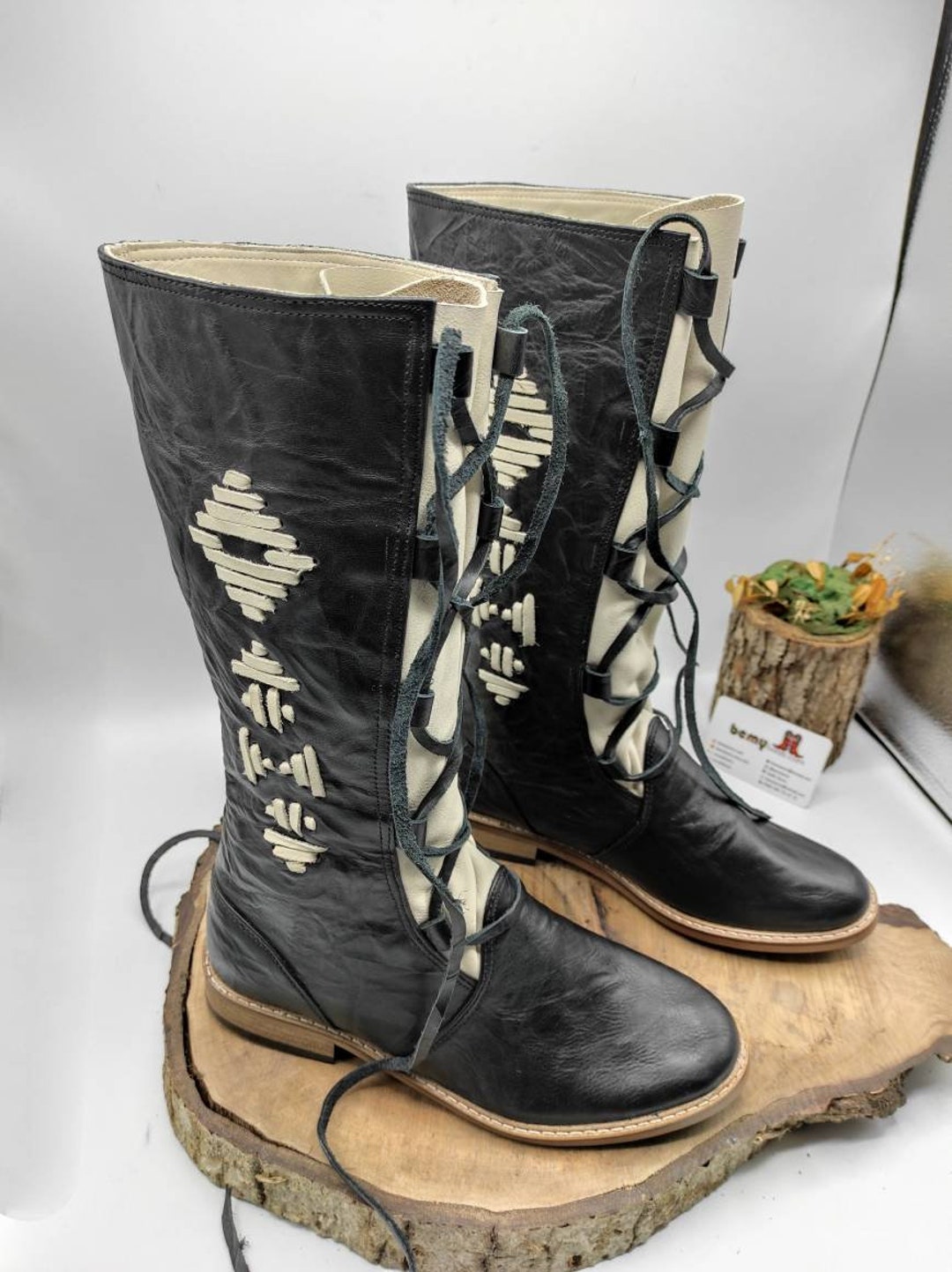 Handmade Leather Men's Boots: Retro Festival Viking Style - Etsy