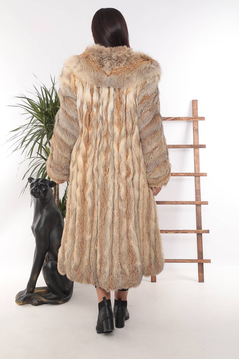 Fox Fur Coat Long Winter Coat Oversized Fur Jackets Genuine - Etsy