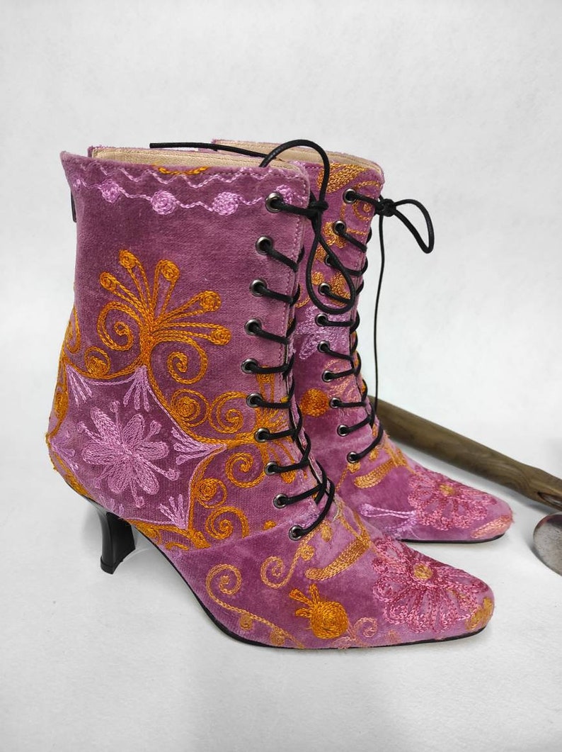 Victorian Boots Vintage Boots Ankle Boots Lace up Booties - Etsy