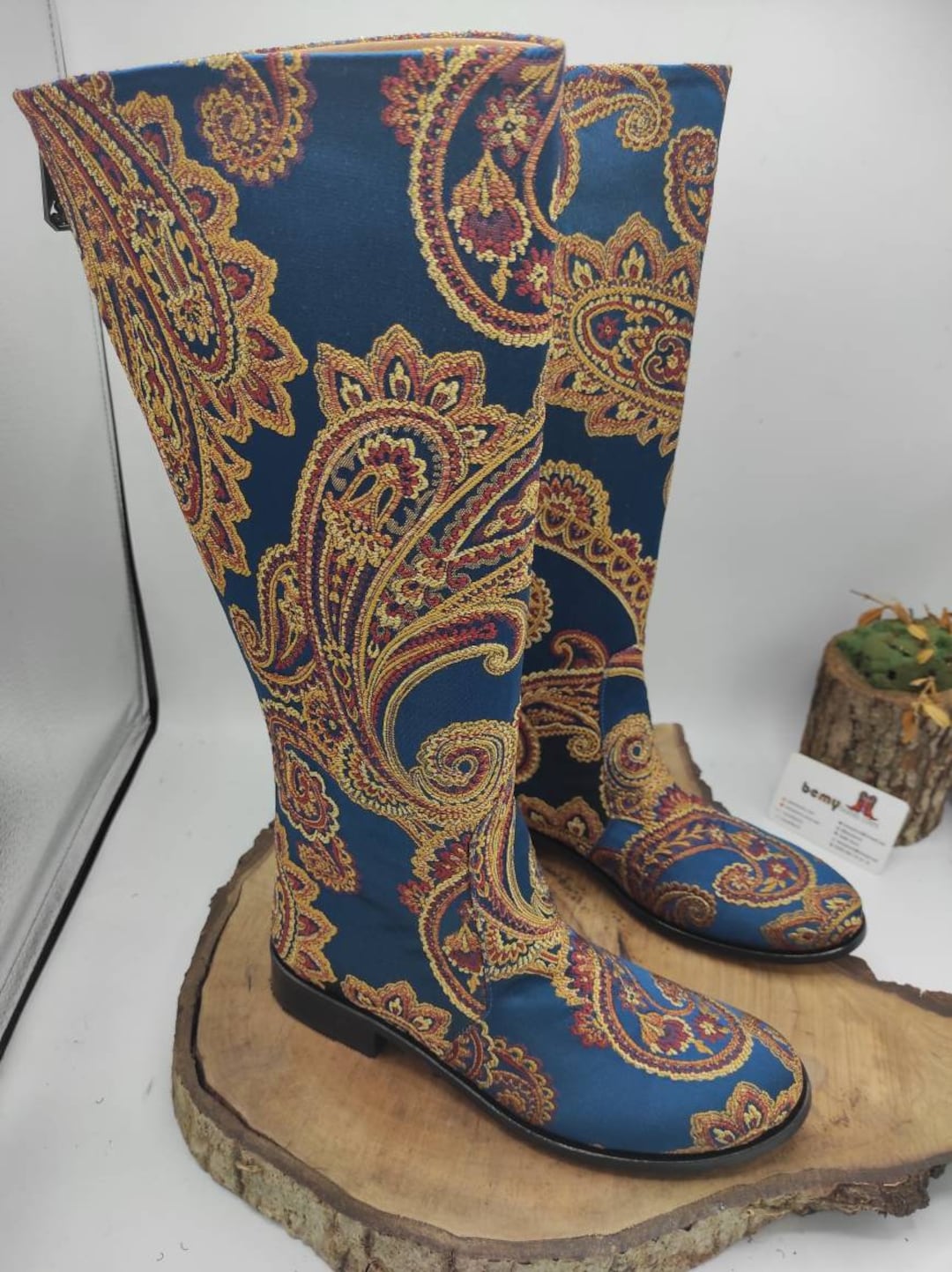 Women's Boots, Riding Boots, Suzani Boots, Custom Made, Knee High ...
