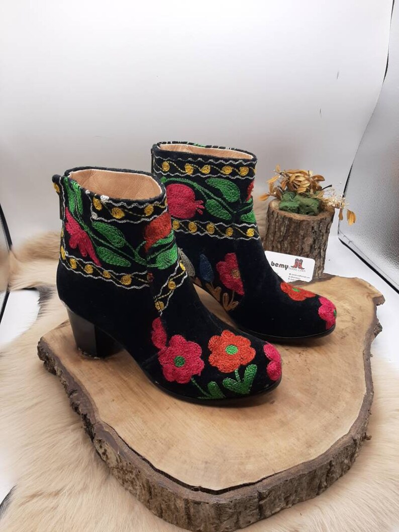 Ankle Booties Suzani Boots Custom Boots Embroidered Boots | Etsy